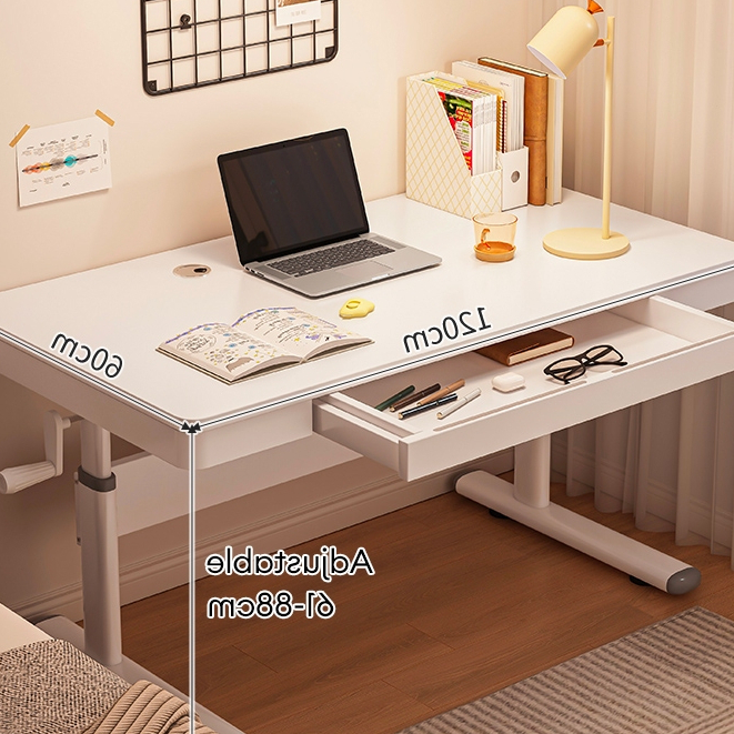 KENZZO Bedside Laptop Table 120cm Study Table With Wheels Notebook Laptop Computer Table ...