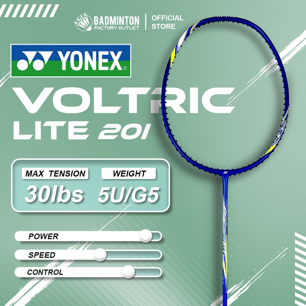 YONEX Voltric Lite 20i (Blue) Badminton Racket - 5UG5 Max Tension 30 LBS - 100% ORIGINAL ...