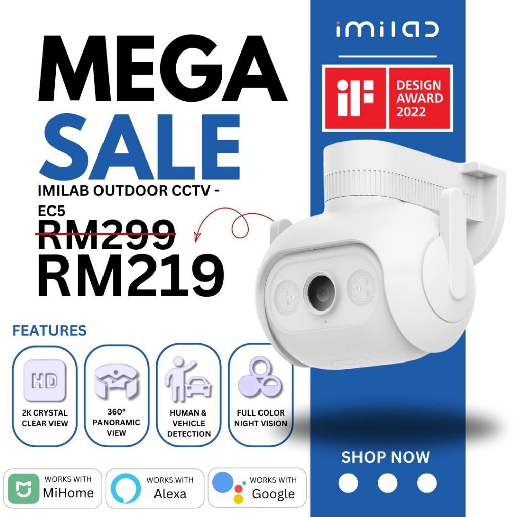IMILAB EC5 - 2K WiFi Plug-in Spotlight Camera [Global] | Shopee Malaysia