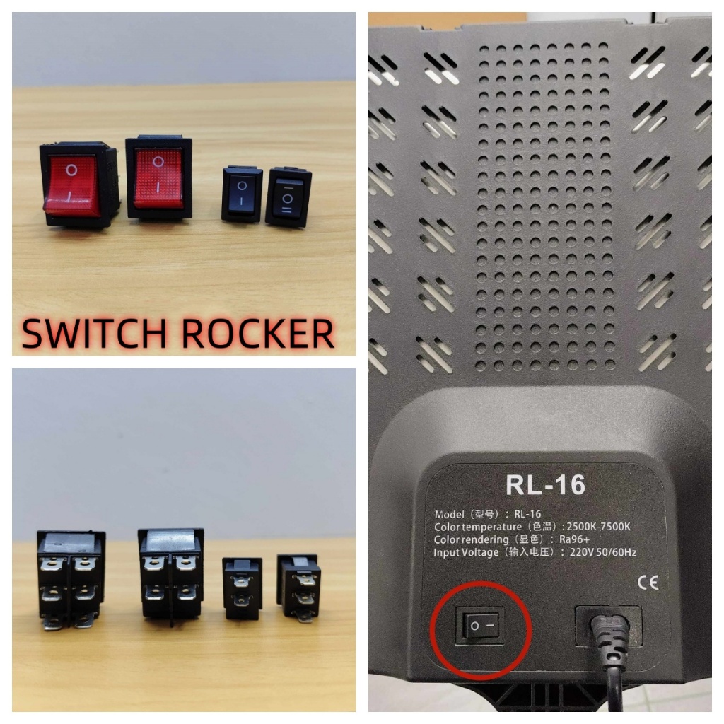 SWITCH ROCKER 2PIN / 3PIN / 4PIN / 6PIN MINI BOAT TOGGLE 12V 240V BLACK ...