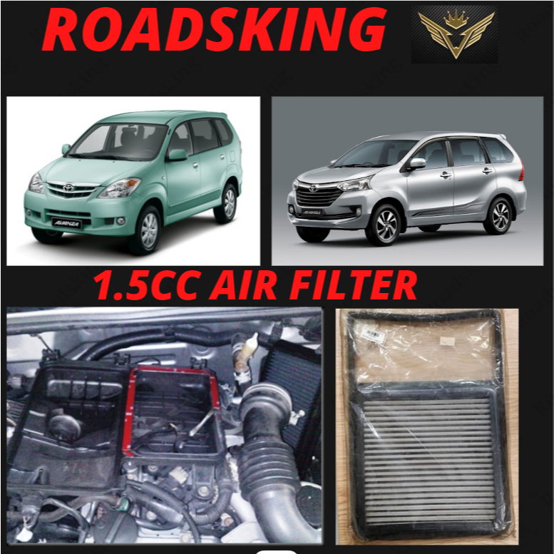 TOYOTA AVANZA 1.5CC 2008~2015 ALUMINUM OEM INTAKE AIR FILTER Stainless ...