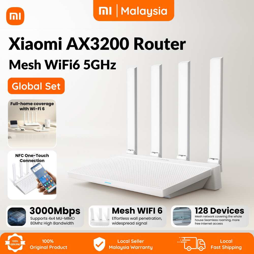 (Global)Xiaomi Mi Router AX3000T '2+1' 5Ghz band antennae 3000Mbps Mesh ...