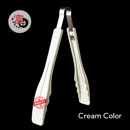 FuTen Heavy-duty PC Solid White Bread Pastry Tong Bakery Buffet Salad ...