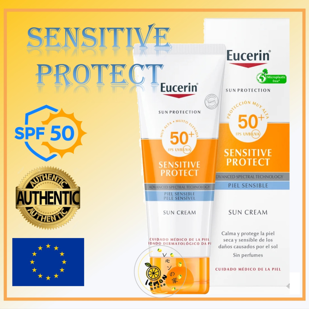 Eucerin Sensitive Protect SPF 50+ Sun Cream 50ml Sunblock Sunscreen Sun ...