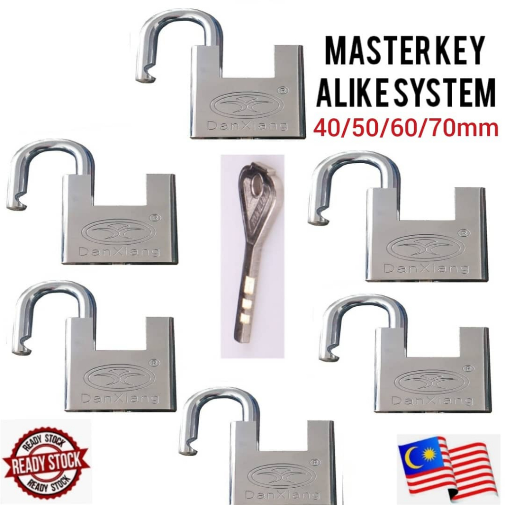 1 key/lock 40-70mm Security Padlocks Pad Lock Master Key House Lock ...