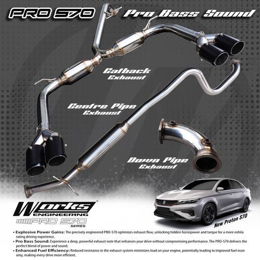 Proton S70 2020+ - Works Engineering Exhaust System | Shopee Malaysia