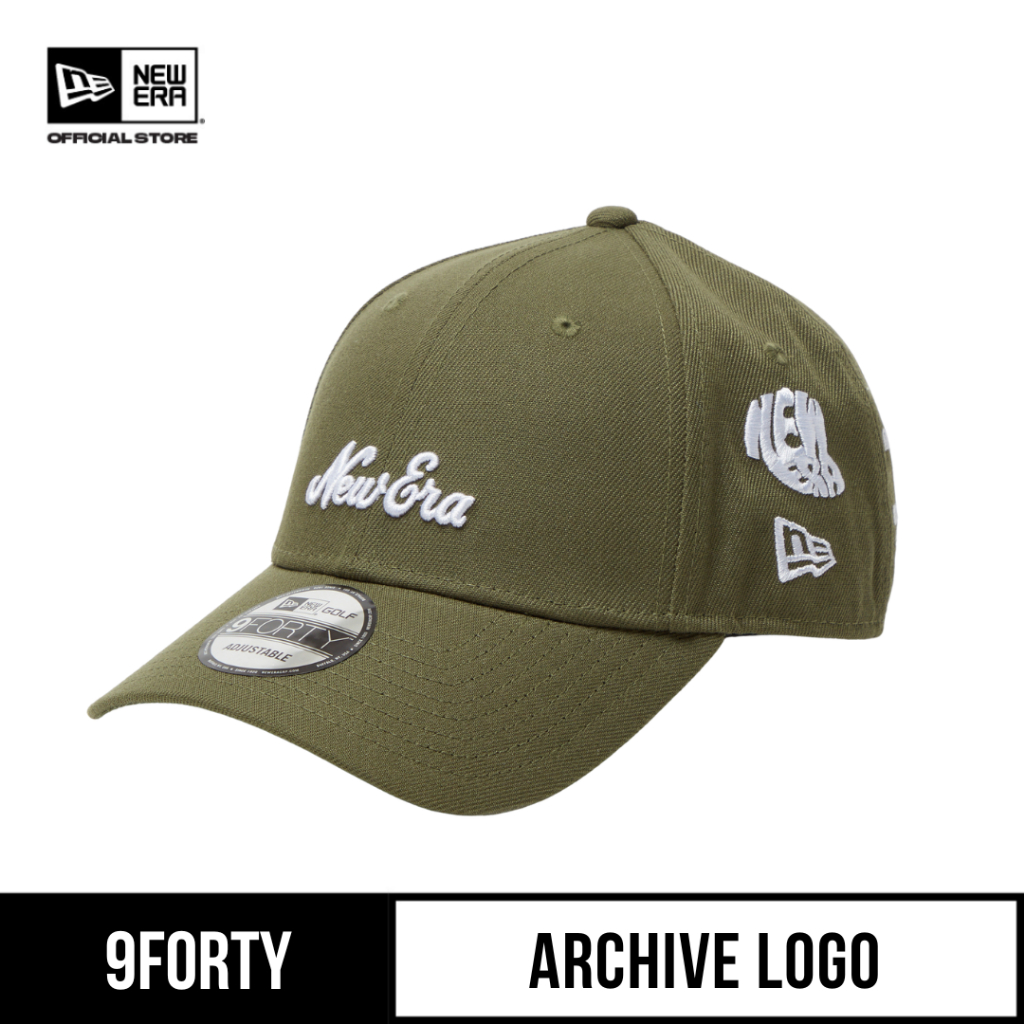 New Era 9FORTY Golf Archive Logo Olive Adjustable Cap | Shopee Malaysia