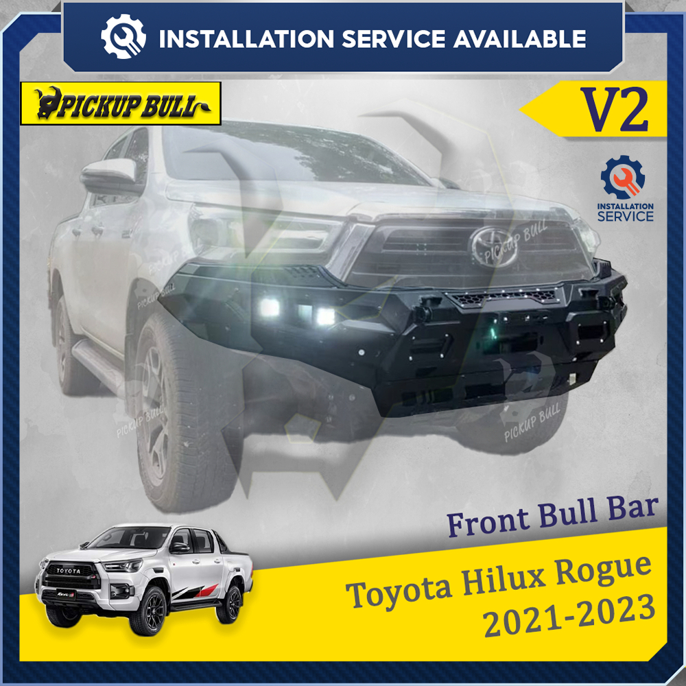 Toyota Hilux Rogue 2021-2023 Front Bull Bar Metal V2 Rogue Bull Bar ...