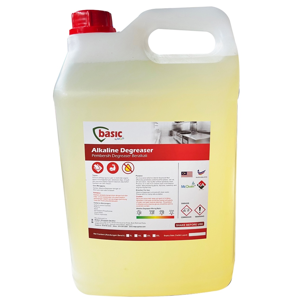 MCQWIN BASIC ALKALINE DEGREASER 10L / PEMBERSIH DEGREASER BERALKALI 10L ...