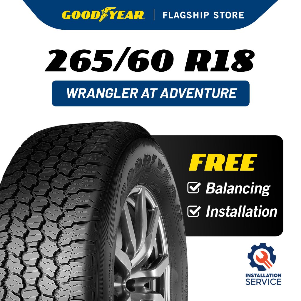 Goodyear 265/60R18 110T WRL AT Adventure Tyre For Everest/Ranger [Free Installation] | Shopee ...