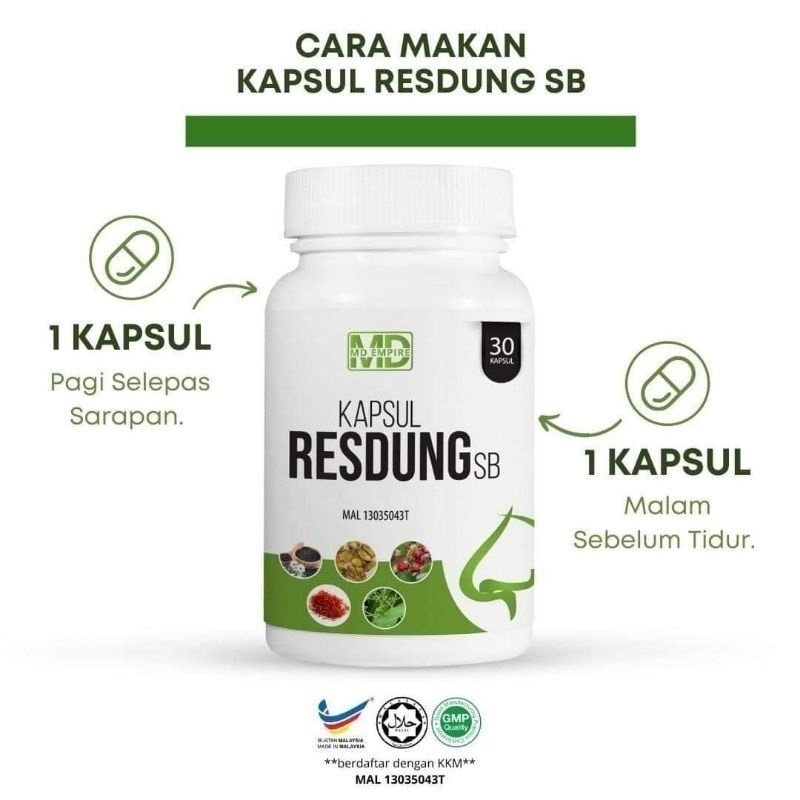 MD Kapsul Resdung Kapsul Resdung SB Ubat Penawar Resdung original HQ 30 ...