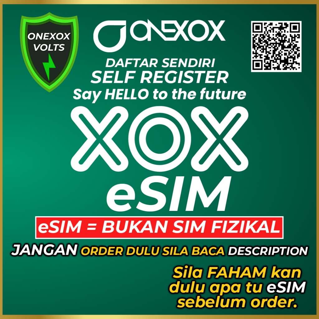 XOX 𝗲𝗦𝗜𝗠 ONEXOX 4G/5G PREPAID/POSTPAID SIMKAD (SELF REGISTER) Celcom line Malaysia | Shopee Malaysia