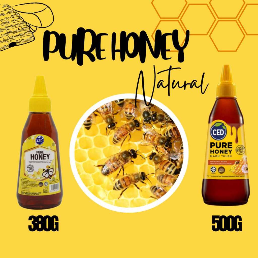 Honey Madu Asli Pure Original Organic CED Natural Honey 380g | 500g | Shopee Malaysia