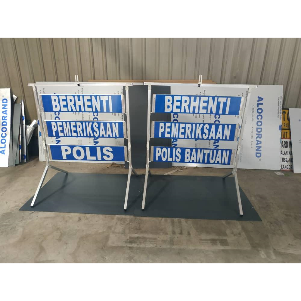 Collapsible Aluminium Road Block Sign with Carrying Bag | Shopee Malaysia