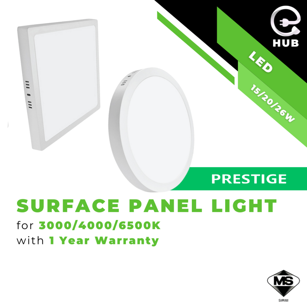 PRESTIGE Surface Panel LED Light Lampu Permukaan Siling Engery Saving ...
