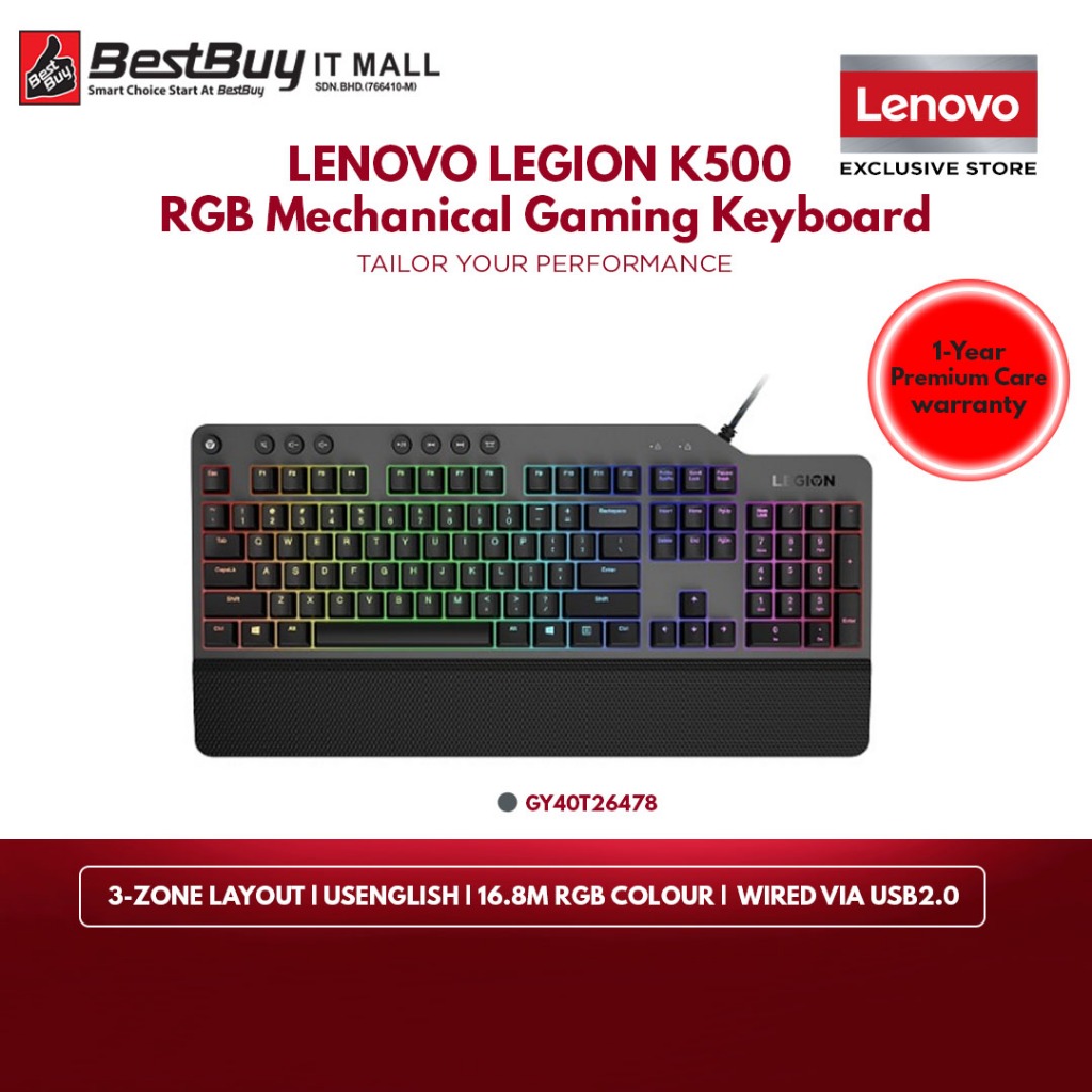 Lenovo Legion K500 RGB Mechanical Gaming Keyboard - GY40T26478 | Shopee ...
