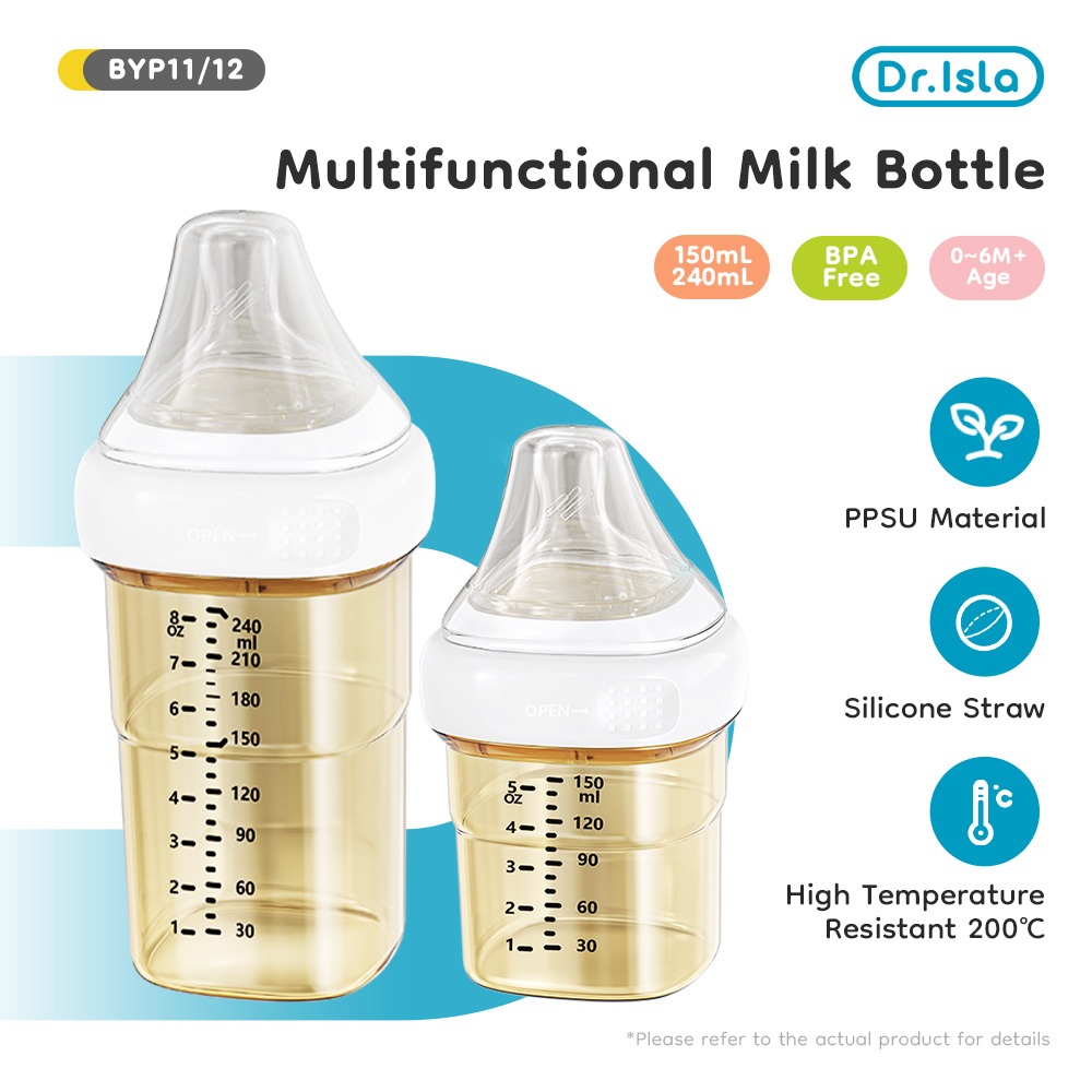 Dr.isla PPSU Baby Bottle Wide Neck Baby Bottle Milk Feeding Bottle Botol Susu Bayi PCTO Baby ...