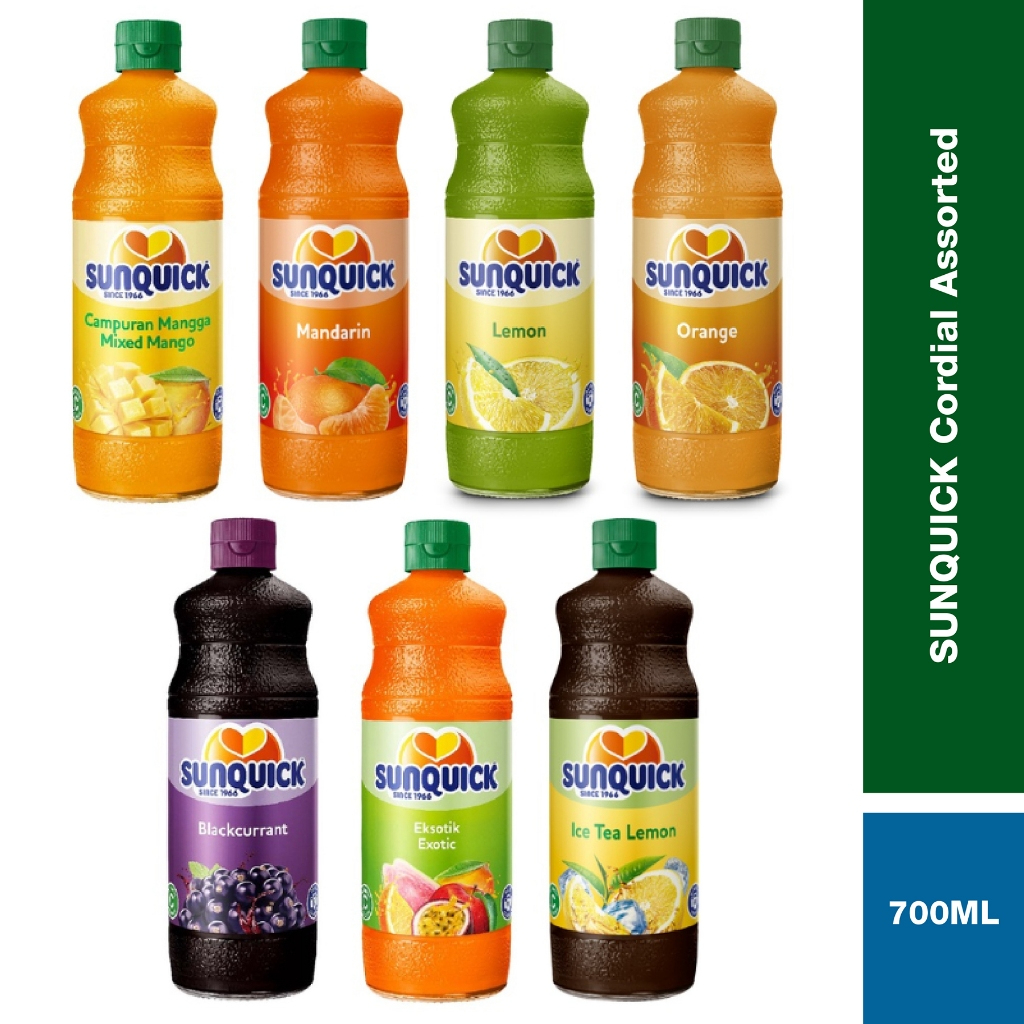 SunQuick Cordial - Blackcurrant/Ice Tea Lemon/Jumbo Exotic/Lemon ...