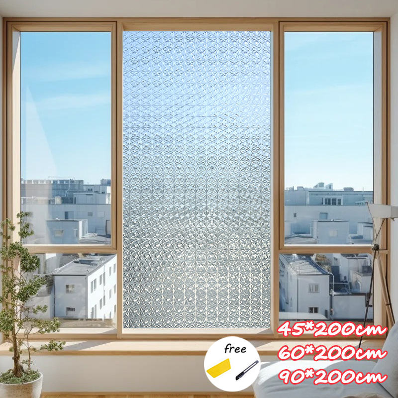 2m long Window Film Sticker 3D Rainbow Static Cling Window Sticker ...