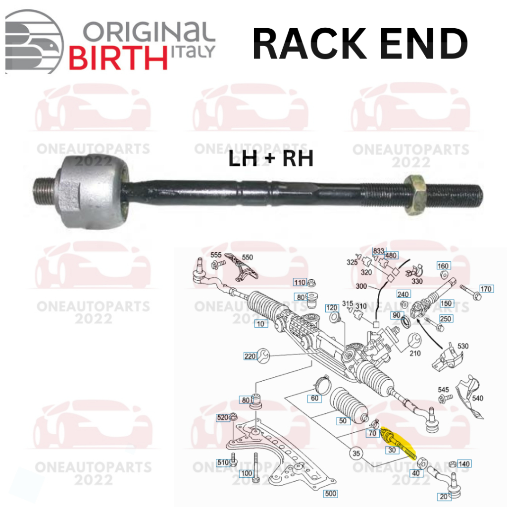 ORIGINAL BIRTH ITALY TIE ROD / RACK END MERCEDES BENZ W203 CLK W209 CLS ...