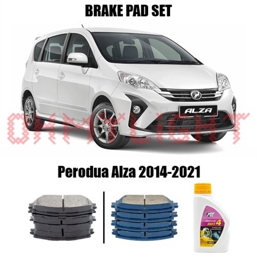(𝑩𝑹𝑨𝑵𝑫 𝑷𝑺𝑻) Brake Pad Set for Perodua Alza 1500cc 2014-2021 | Shopee ...