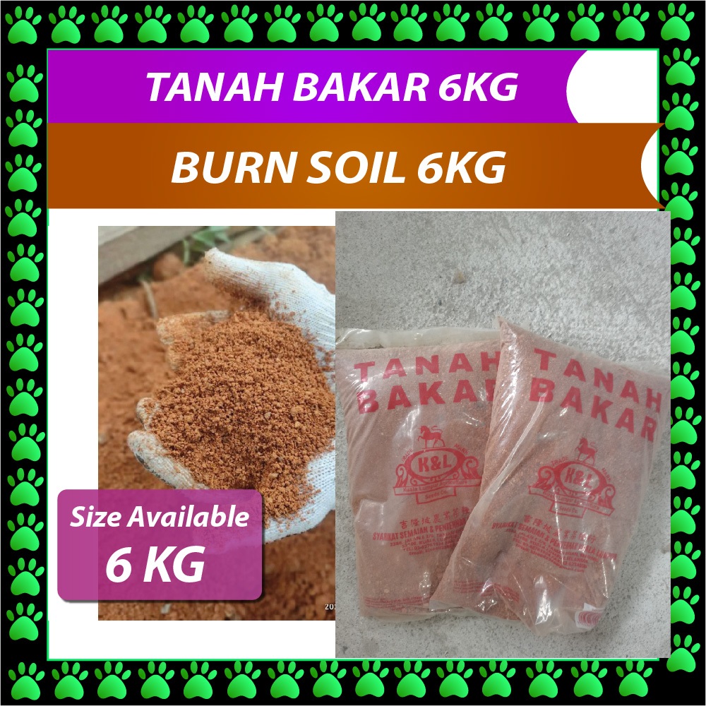 6KG Burn Soil Tanah Bakar Tanah Merah Bakar Red Burnt Soil Tanah Top ...