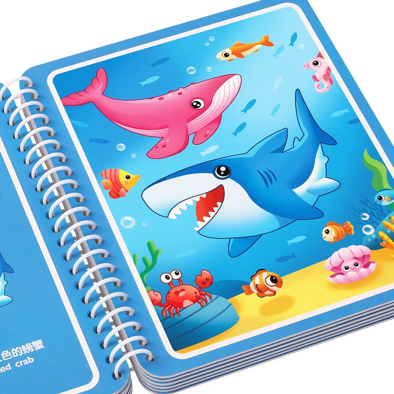 1 Book Water Color Book Kid Drawing Magic Pen Coloring Book for Kids ...