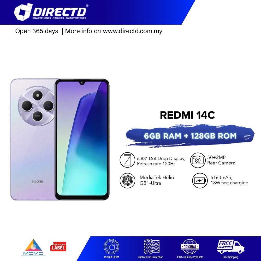 Redmi 14C [6GB+128GB | 8GB+256GB] | Shopee Malaysia