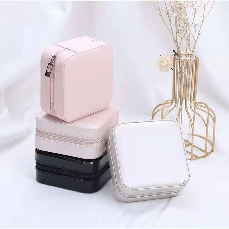 【Ready Stock】PU Leather Jewelry Storage Box Jewellery Organizer Case Necklace Earrings Holder ...