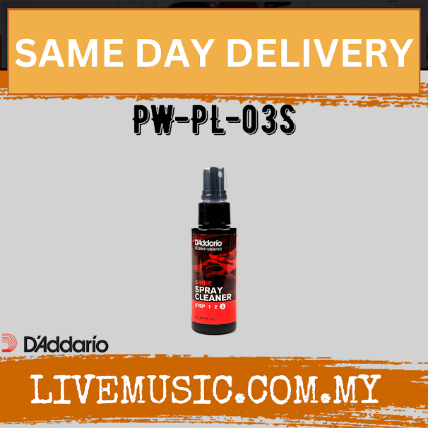 D'addario PW-PL-03S Shine Instant Spray Polish, Step 3 of 3, 1oz ( PW ...