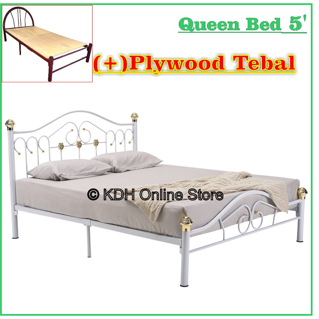 🔥RM 149🔥READY STOCK🔥5 QueenBed Frame Katil Besi Queen Murah Katil ...