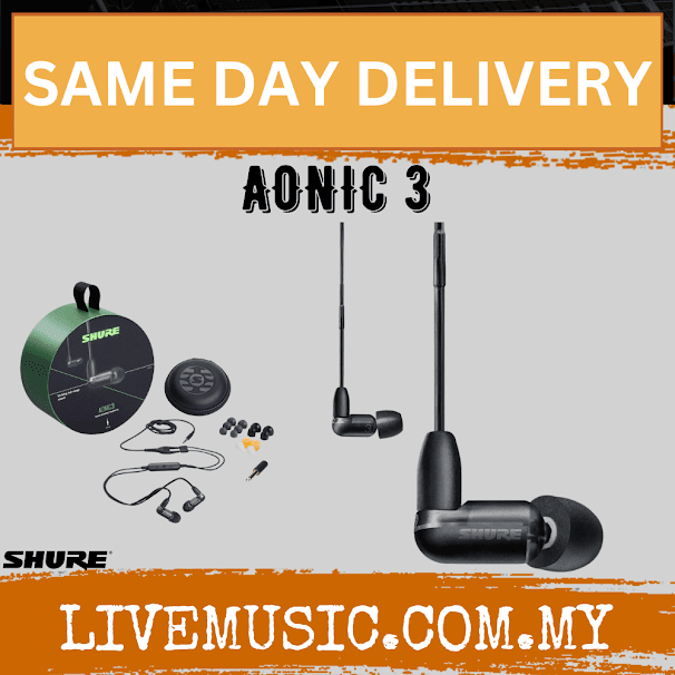 Shure AONIC 3 Sound Isolating Earphones - Black / White ( SE31BABKUNI ...
