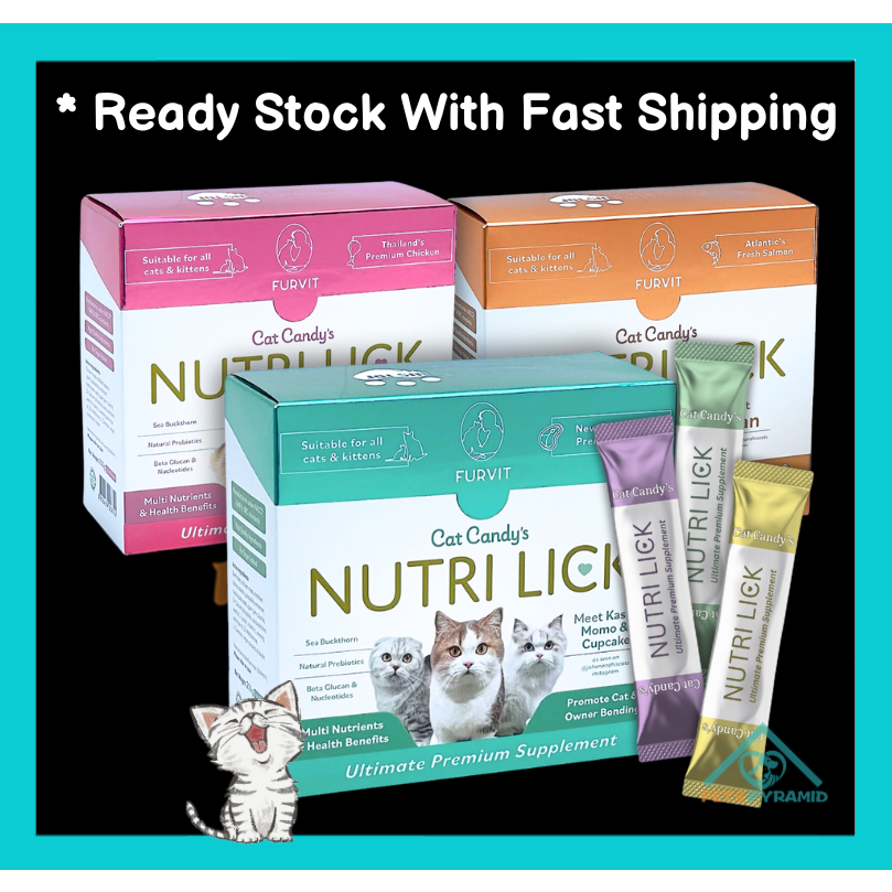 Furvit Cat Candy Nutri Lick Nutrilick 1 box 40s Cat Premium Nutritional ...