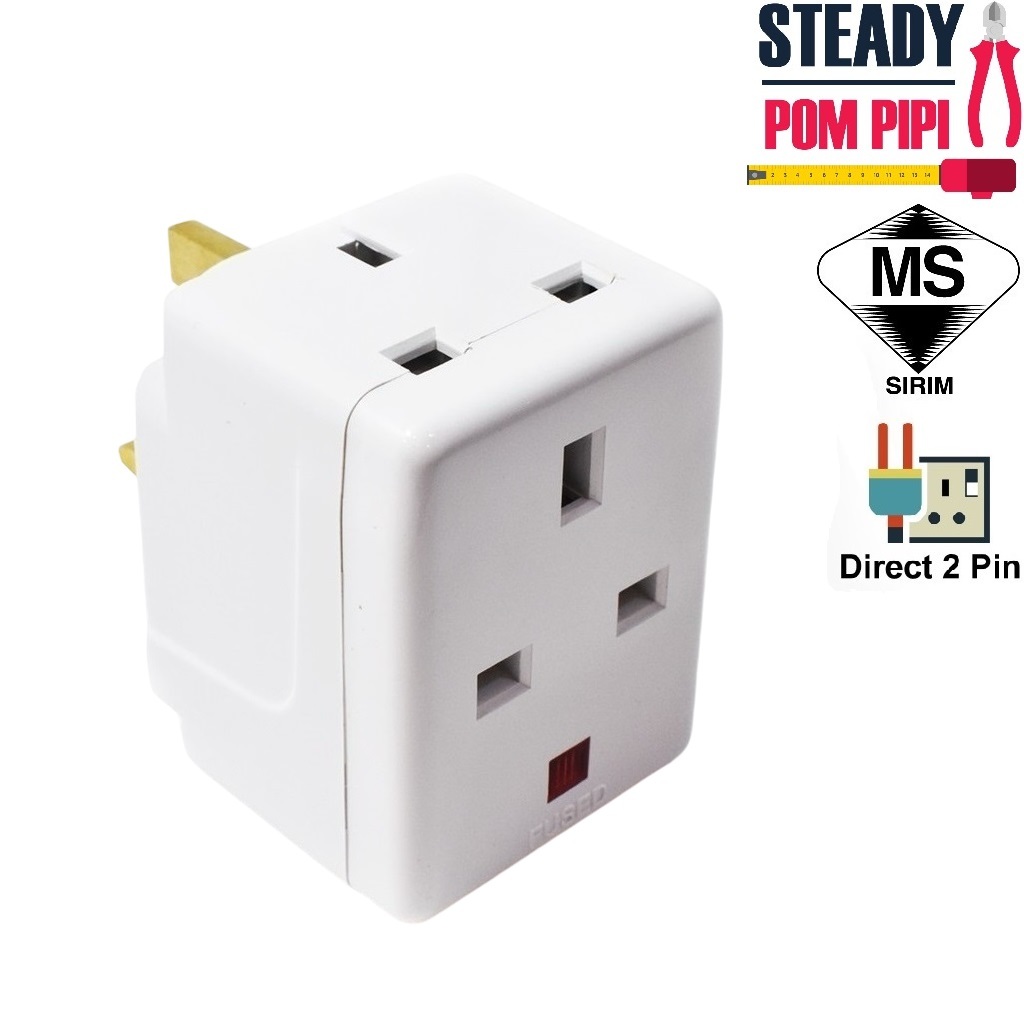 3 WAY SIRIM ADAPTOR / MULTI-WAY ADAPTOR / 3 PIN ADAPTOR PLUG | Shopee ...