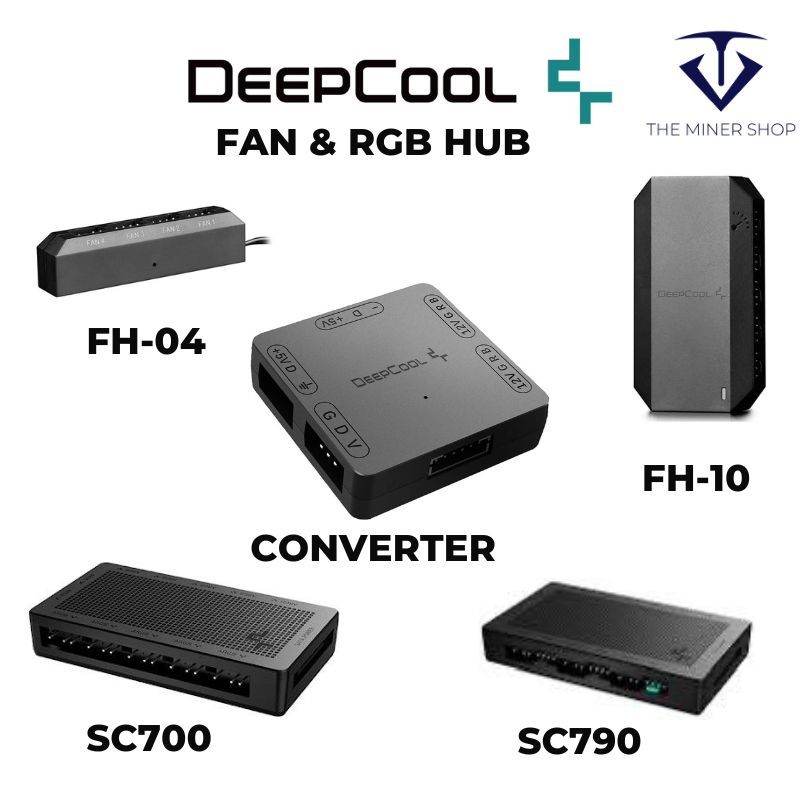 Deepcool Convertor Hub 5V ARGB To 12V RGB / SC700 12 Port ARGB Hub ...
