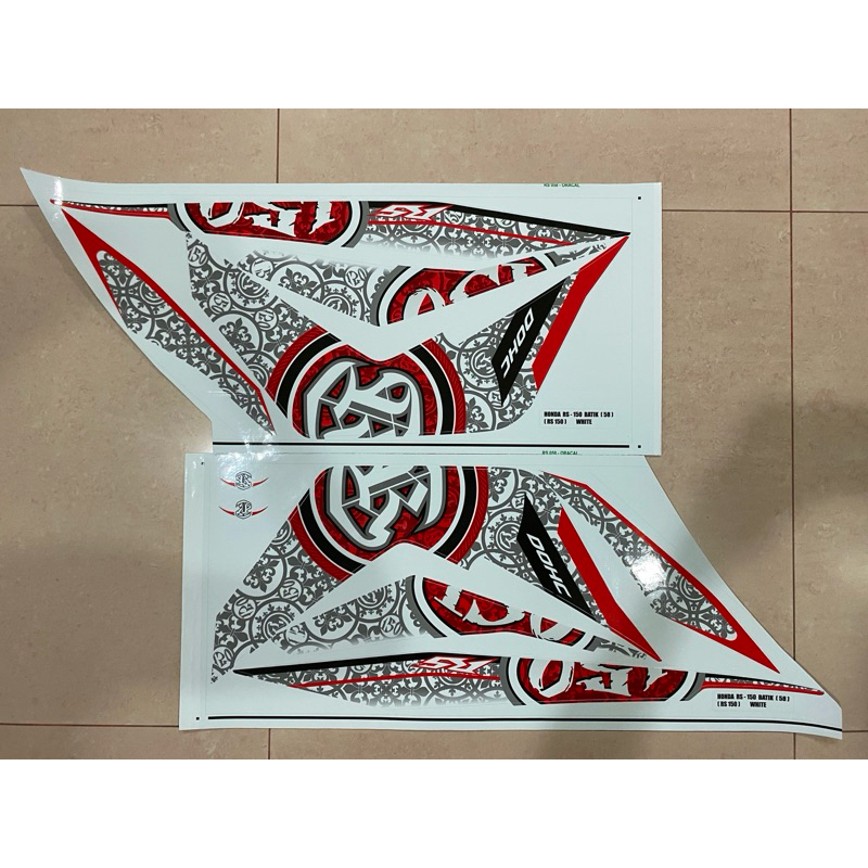 HONDA RS 150 rs150 CUSTOM DESIGN BATIK SPECIAL EDITION BODY STICKER ...