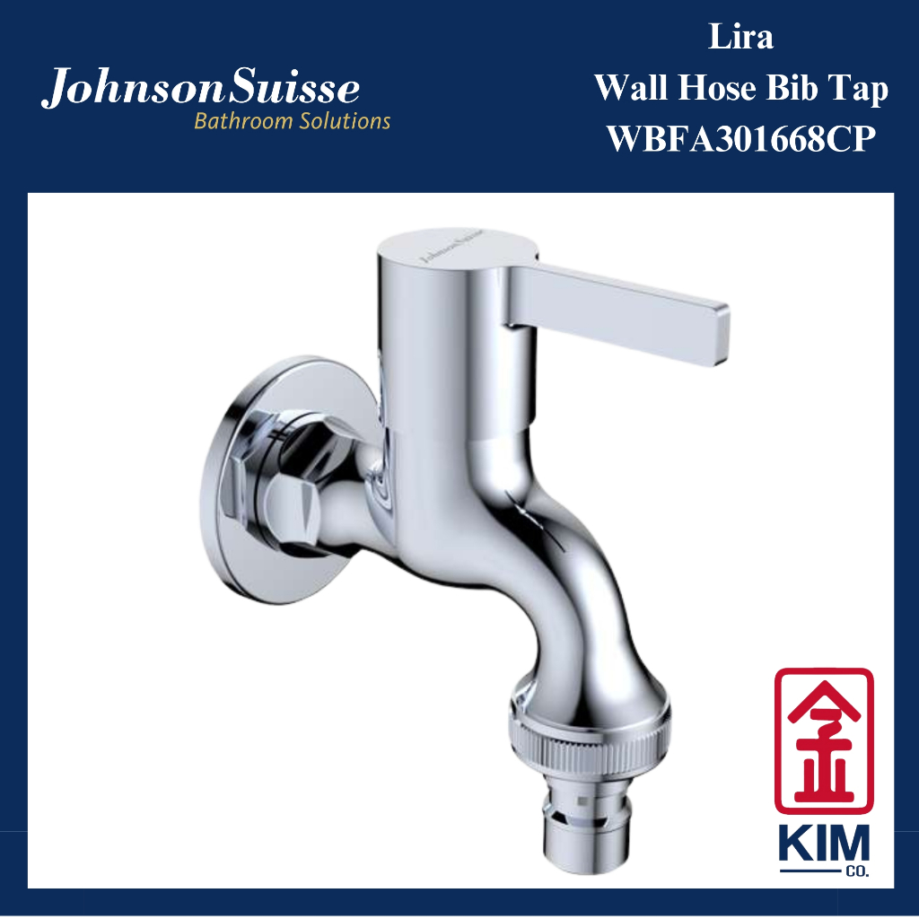 Johnson Suisse Lira Wall Hose Bib Tap (WBFA301668CP) | Bib Tap | Water Tap | Wall Tap | Bathroom ...
