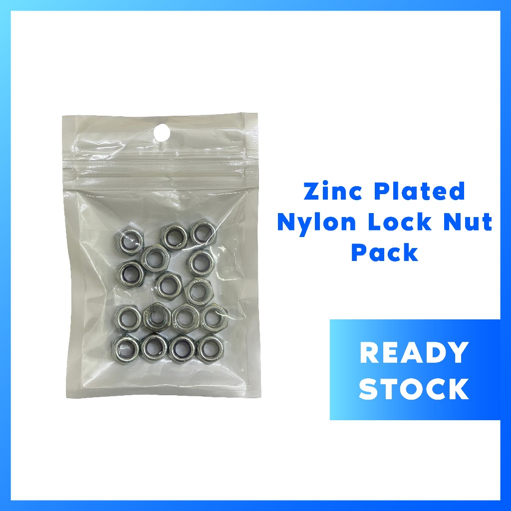 Nylon Hexagon Lock Nut Zinc Plated M4 M5 M6 M8 M10 M12 Packing Set ...