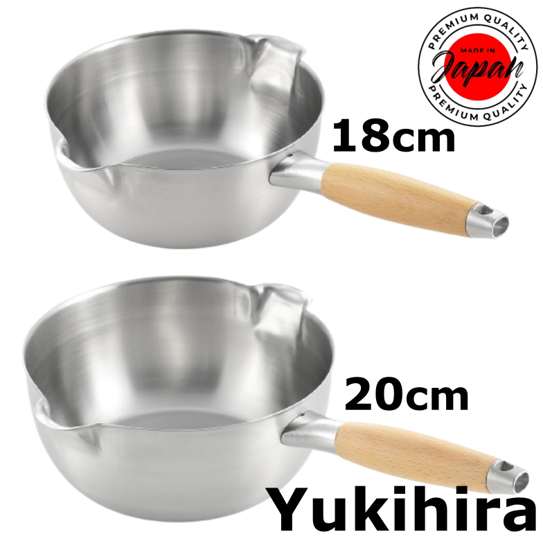 Yoshikawa IH/Gas compatible aikata Yukihira pot [18cm/20cm/Lid] Made in Japan Stainless steel ...