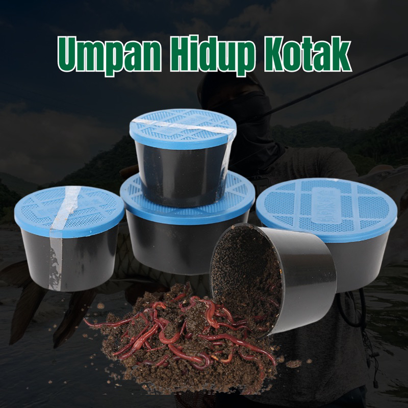 【MR.T】 Umpan Hidup Kotak Earthworm Storage Box Kotak Cacing Pancing Box ...