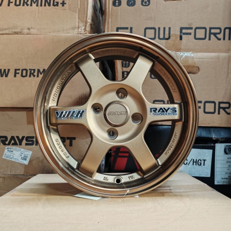New Sport Rim 14inch TE37 14X5.5JJ 4H100 Bronze | Shopee Malaysia