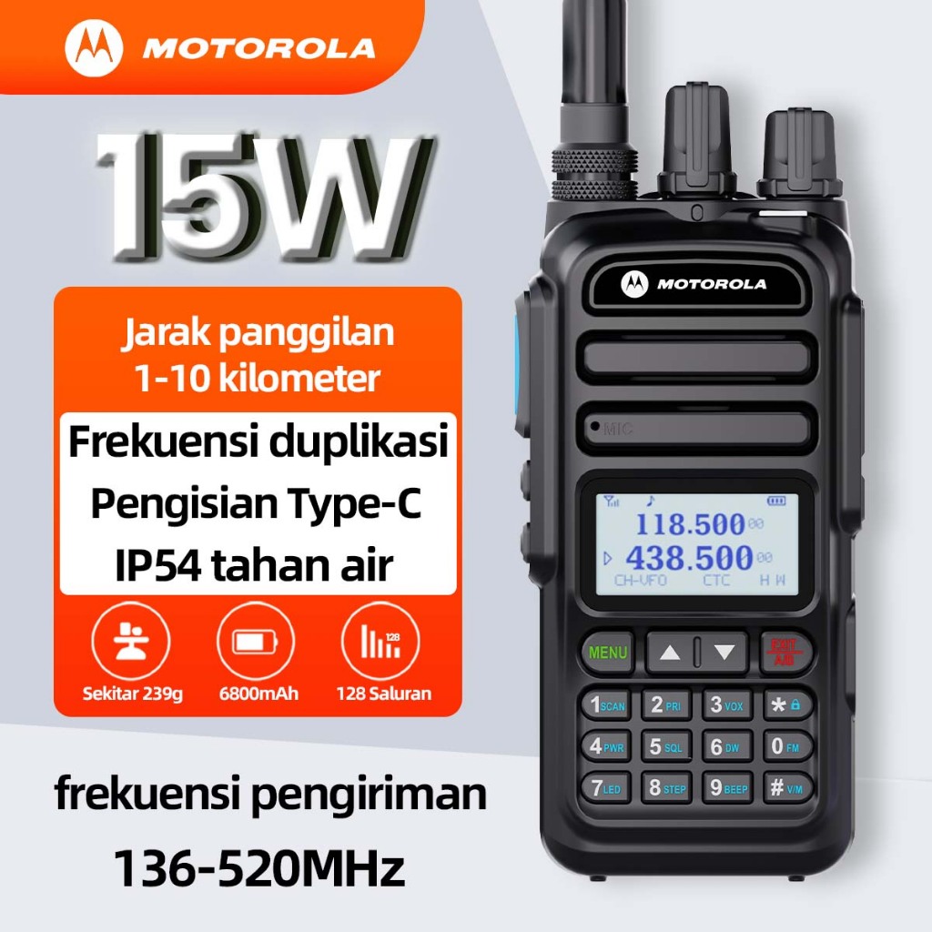 Motorola 370S handy talky walkie talkie long range 20KM Type-C 15W VHF ...