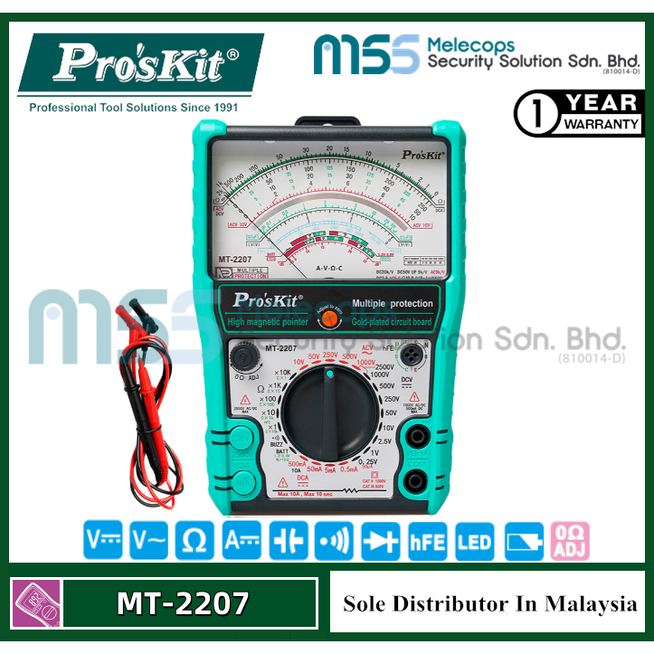 Pro'skit MT-2207 Protective Function Analog Multimeter | Shopee Malaysia