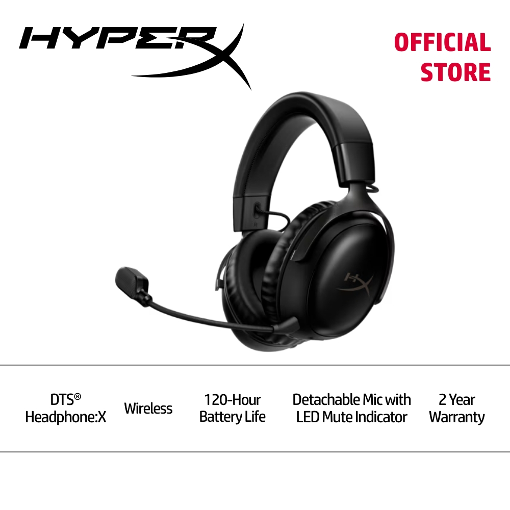 HyperX Cloud III Wireless - Gaming Headset (Black) / Wireless / 120 ...