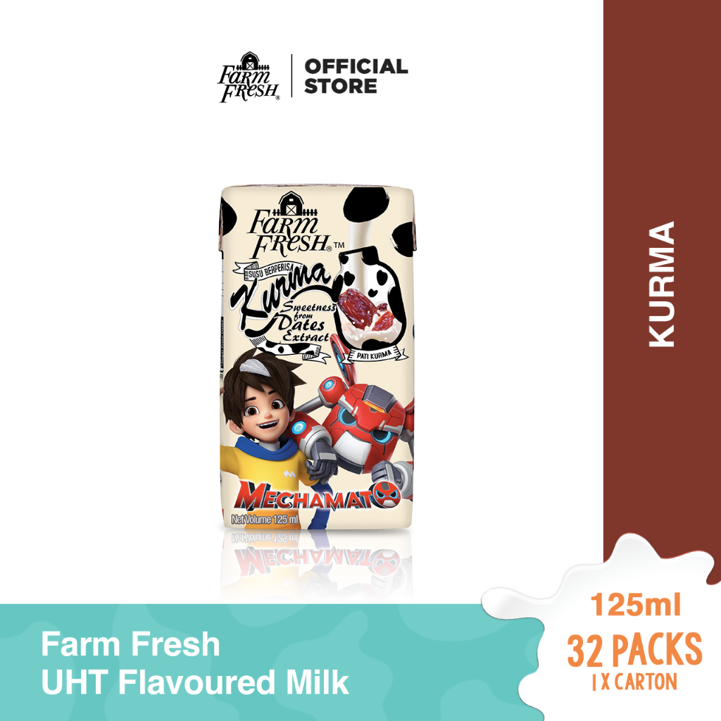 Farm Fresh UHT Kurma Milk 125ml x 32 Packs | Shopee Malaysia