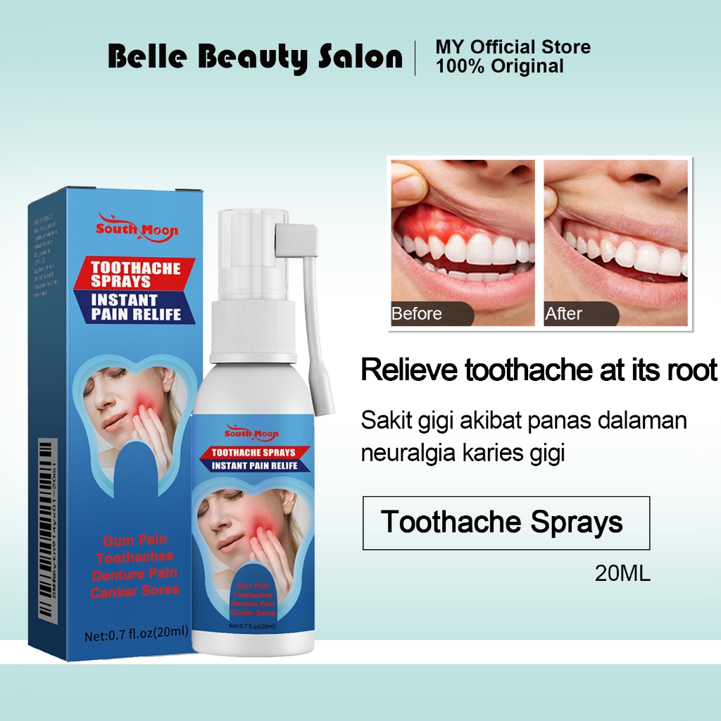 Toothache spray20ml ubat sakit gigi berlubang Herbal Relief Denture ...