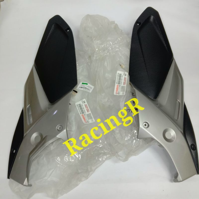 100% ORIGINAL YAMAHA NOUVO LC SIDE COVER SILVER SET AND MATT BLACK SIDE ...