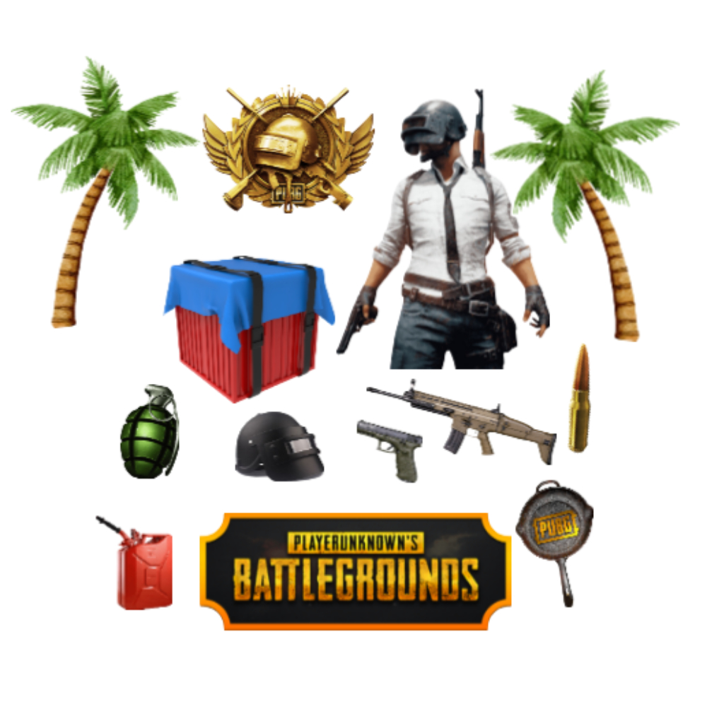 [READY STOCK] PUBG Theme Cake topper (13pcs) | Shopee Malaysia