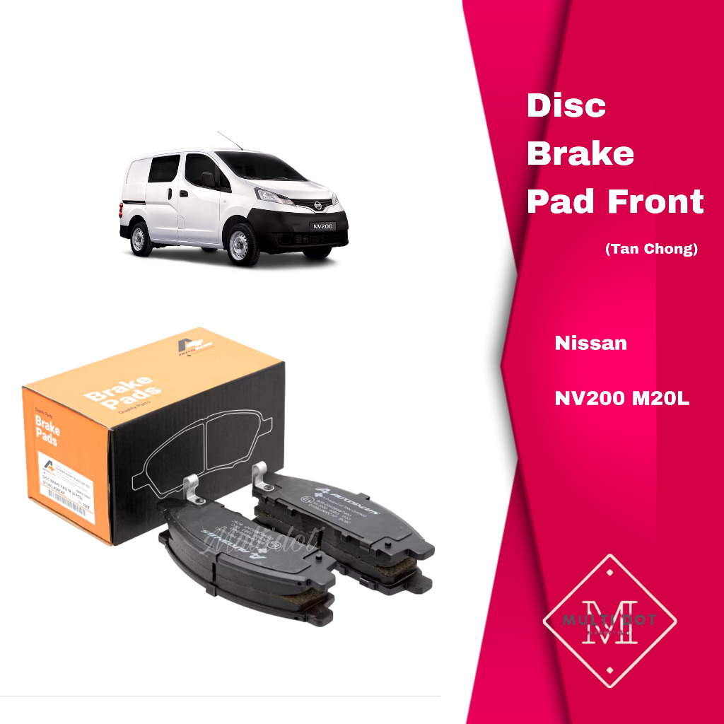 Nissan NV200 Front Disc Brake Pad D1060-JX00C-AP (Tan Chong) AutoPlus ...