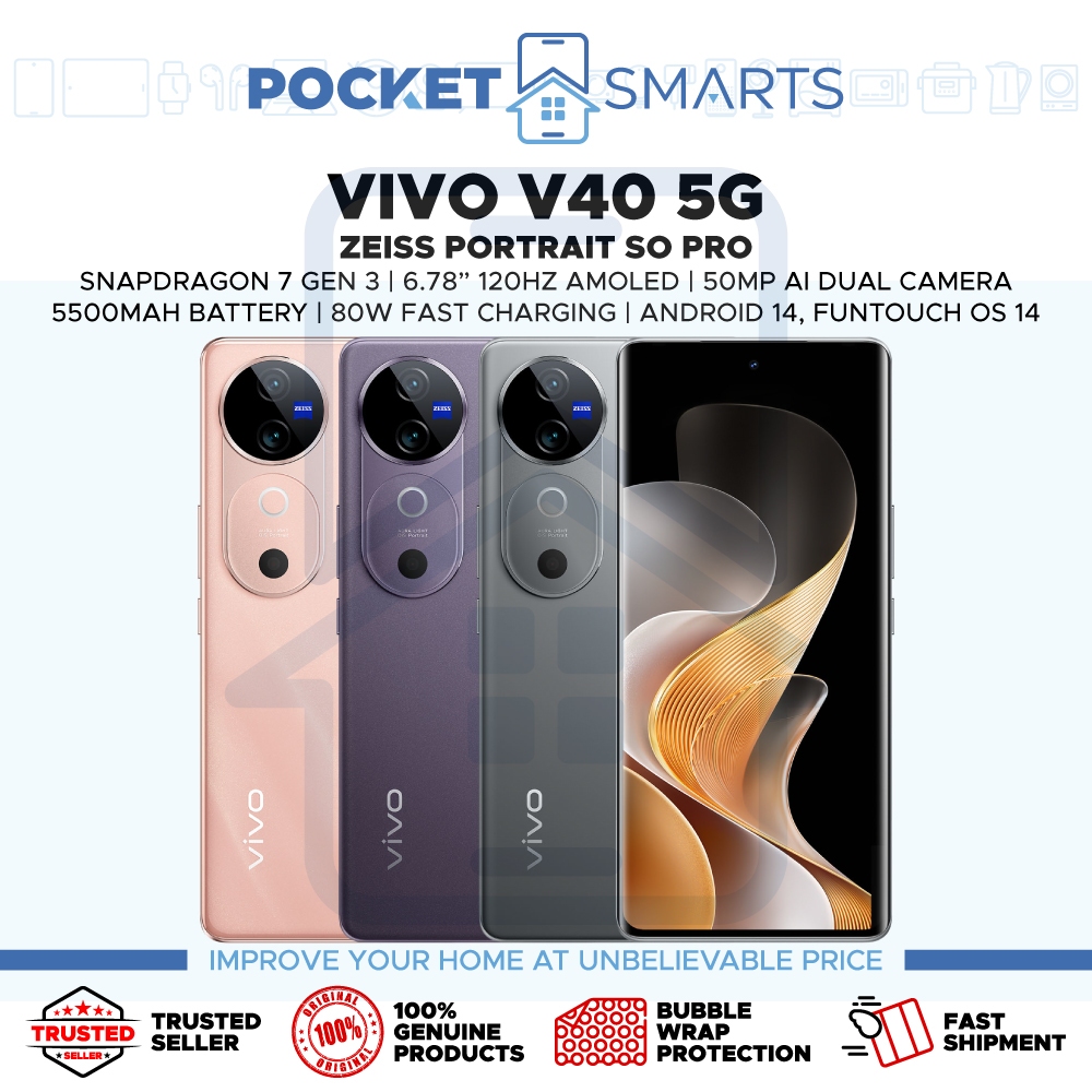 [Special Promo] Vivo V40 5G (256GB / 512GB ROM | 12GB RAM) 1 Year Vivo Malaysia Warranty ...
